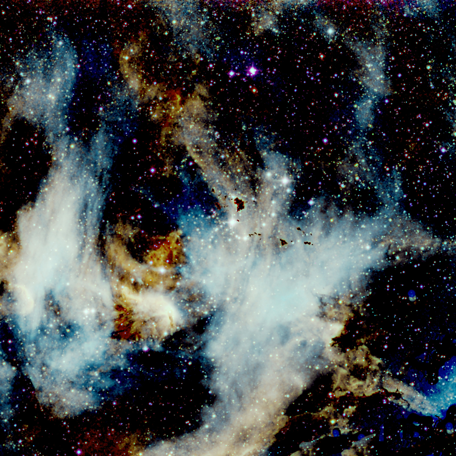 One Click Observations -Running Chicken Nebula (Palette SHO ...