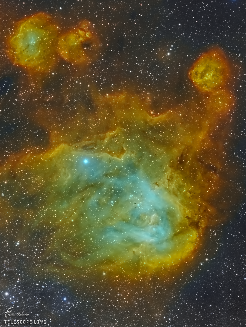 Running Chicken Hubble Palette (SHO) | Telescope Live
