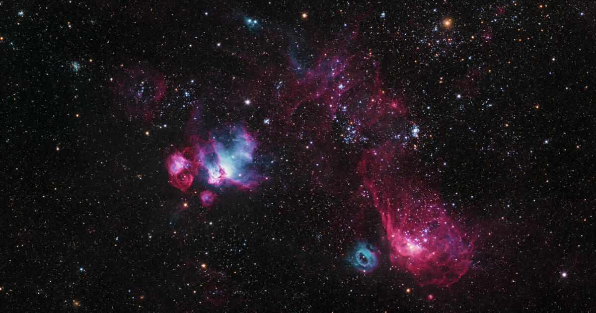 NGC 2020, NGC 2021 and many more | Telescope Live