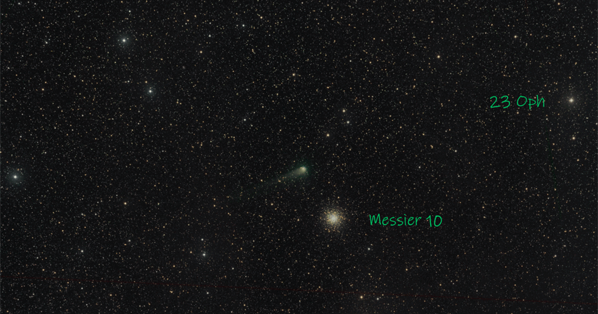 Comet C2017K2 "passing near Messier 10" | Telescope Live