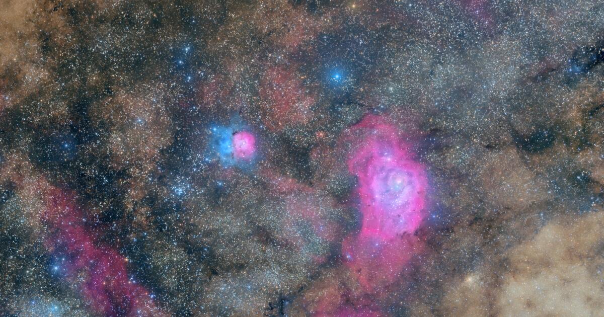Trifid and Lagoon | Telescope Live
