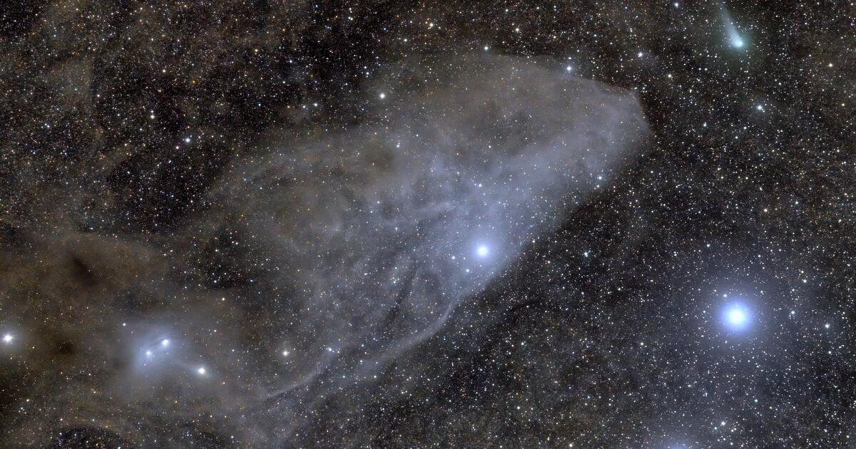 Comet 2017 K2 and the Blue Horsehead on 19 Aug 2022 | Telescope Live