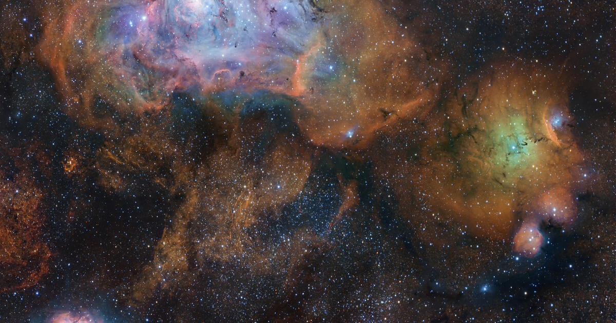 M20 Widefield in SHO-RGB | Telescope Live