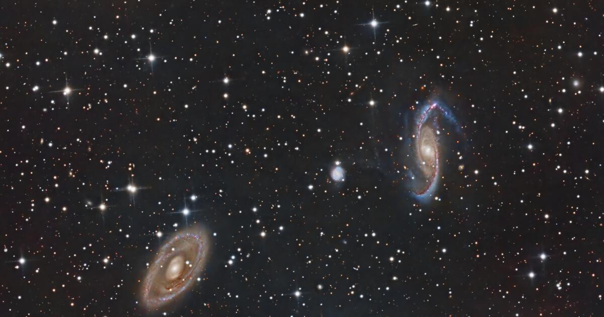 NGC 3358, 3354 and 3347 | Telescope Live