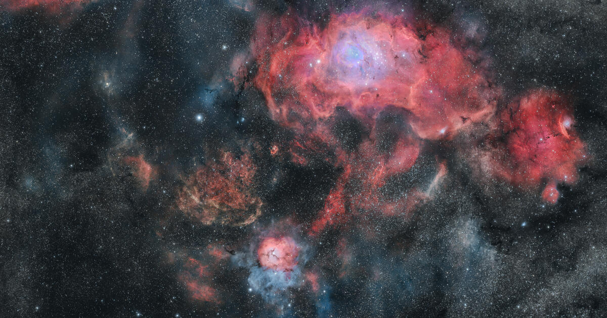 M8 and M20 Area | Telescope Live