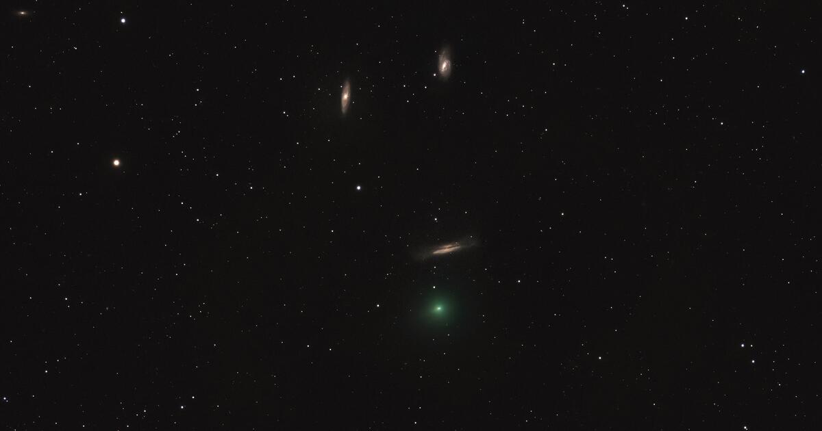 Comet 62P Near Leo Triplet | Telescope Live