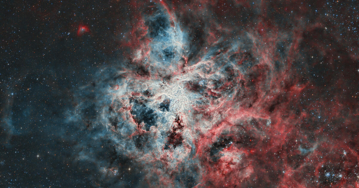 Tarantula Nebula in RGB, OIII and Ha | Telescope Live