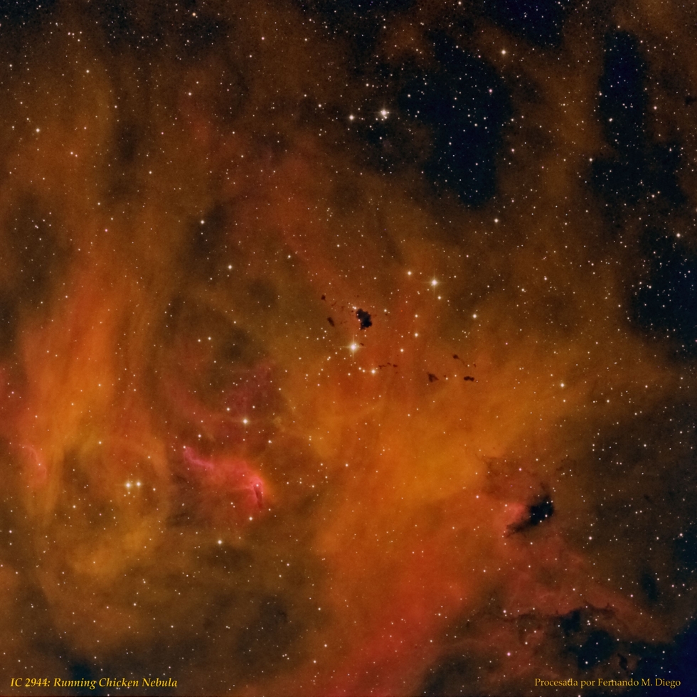 IC 2944 - Running Chicken Nebula | Telescope Live