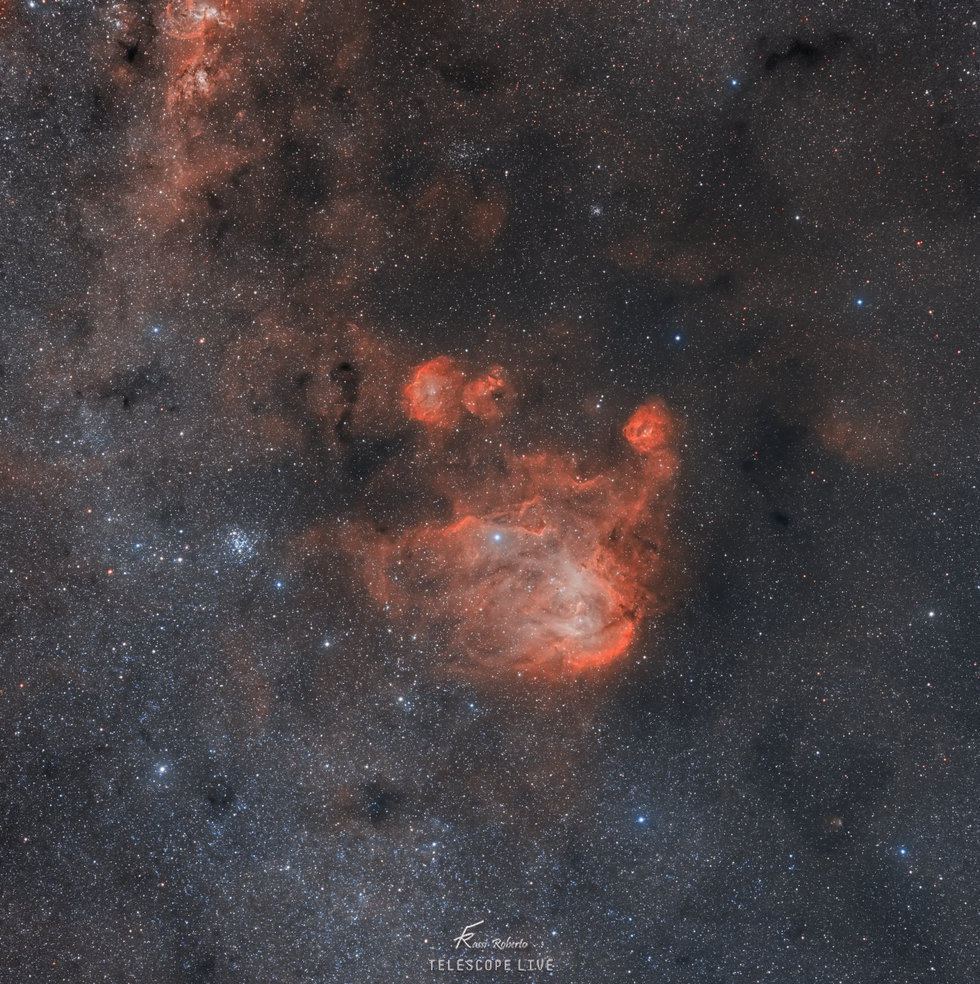 Running Chicken (IC 2944) Bicolor | Telescope Live