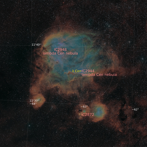 IC 2944 - Running Chicken Nebula | Telescope Live